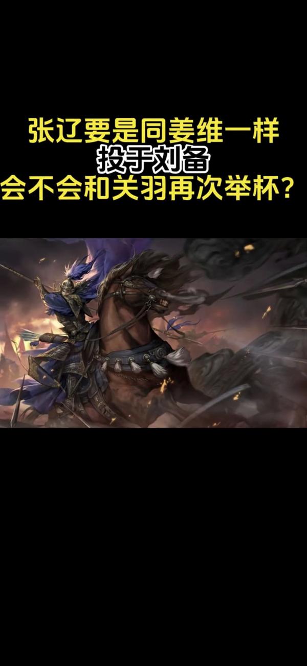 率土啊献 的想法: 张辽 | 张辽要是同姜维一样 投于刘备 会不会和关羽再次举杯? #率土之滨