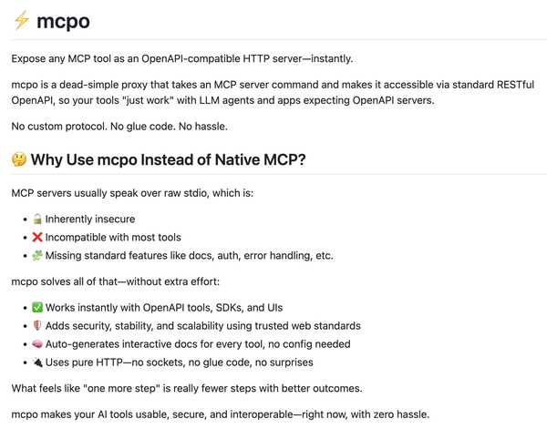 tomsheep 的想法: fastapi和mcp互转 | 非常巧，今天看到两个互为逆运算的项目: 1. 一个是把fastapi转成mcp：