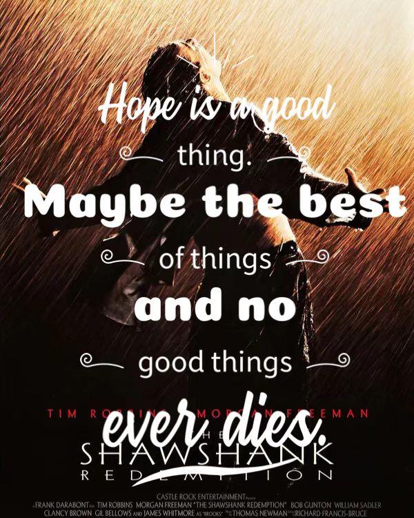 知乎用户vrVq26 的想法: Hope is a good thing.Maybe the best of things and no ...