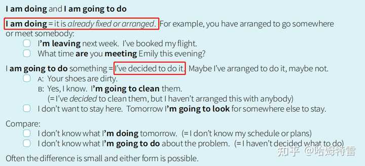 be going to 和 be doing 表将来时该怎么区分呀 ？ - 知乎