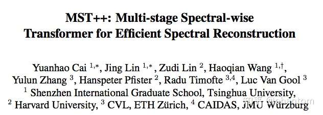 CVPR 2022 & NTIRE 2022 | 多快好省的高光谱图像重建 - 智源社区