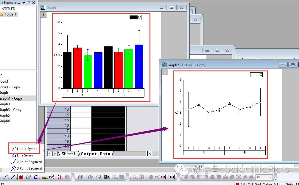 Origin(Pro)：分组点线图（Grouped Line + Symbol Plot） - 知乎