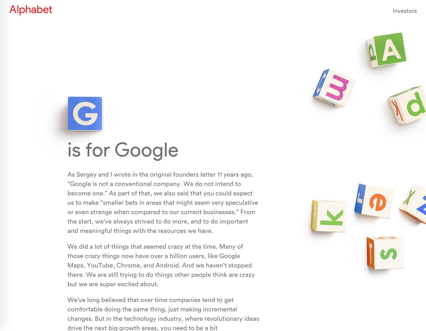 「大魔王解毒系列」Alphabet！Google最新的赌注。 - 知乎