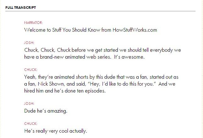 有哪些英文电视节目或 Podcast 在官网可以找到脚本或字幕 ( transcript )？ - 知乎