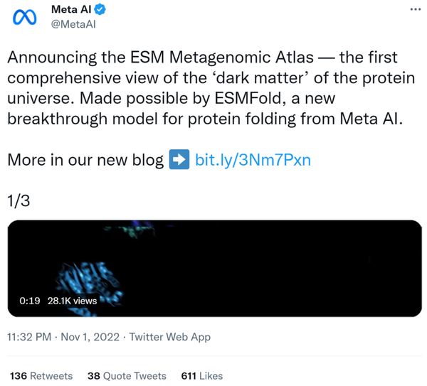 世界首个！Meta AI开放6亿+宏基因组蛋白质结构图谱，150亿语言模型用两周完成 - 知乎