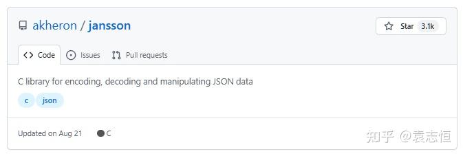 编码、解码和处理 JSON 数据的 C 语言库 - Jansson - 知乎
