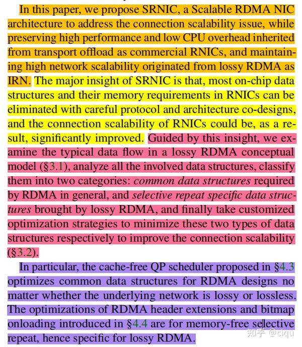 网络领域论文阅读笔记（一）—— NSDI 2023 Track 1 RDMA: SRNIC: A Scalable Architecture for RDMA NICs - 知乎