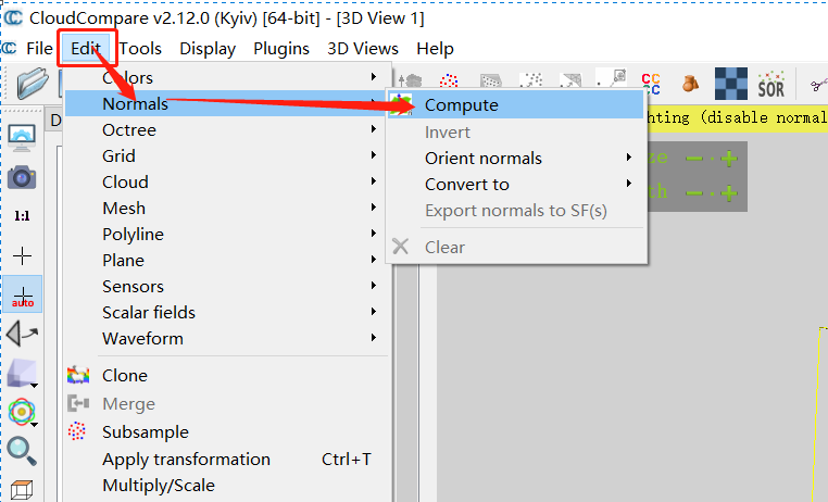 CloudCompare 计算法向量 - 知乎