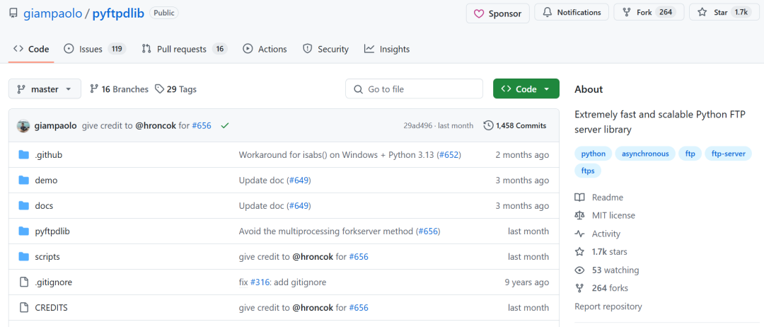 好学编程：pyftpdlib高性能Python FTP服务器库，轻松构建高效可扩展的FTP服务 - 知乎