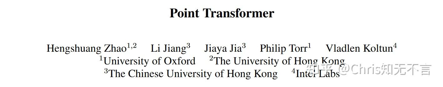 ICCV 2021 | Point Transformer：探索点云中的“变形金刚” - 知乎