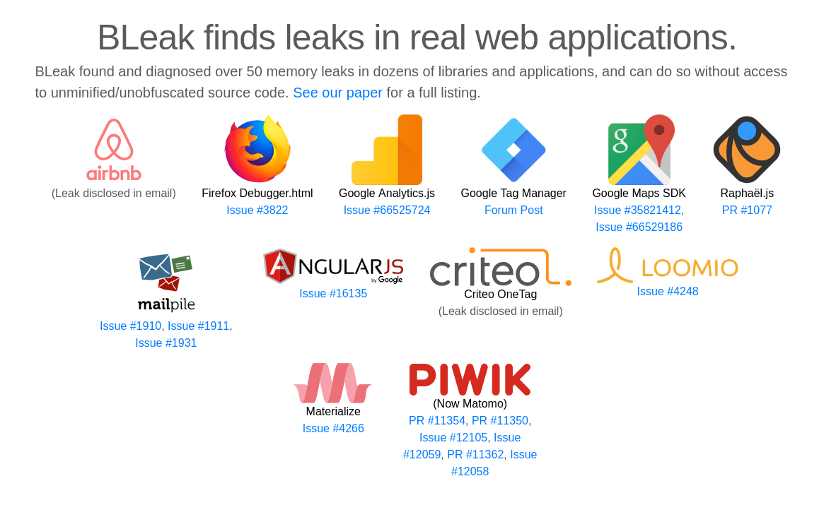 酷站推荐 - plasma-umass.org - BLeak |debug memory leak - 知乎