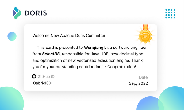 selectdb-apache-doris-committer