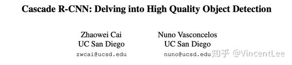 目标检测 | 经典算法 Cascade R-CNN - 知乎