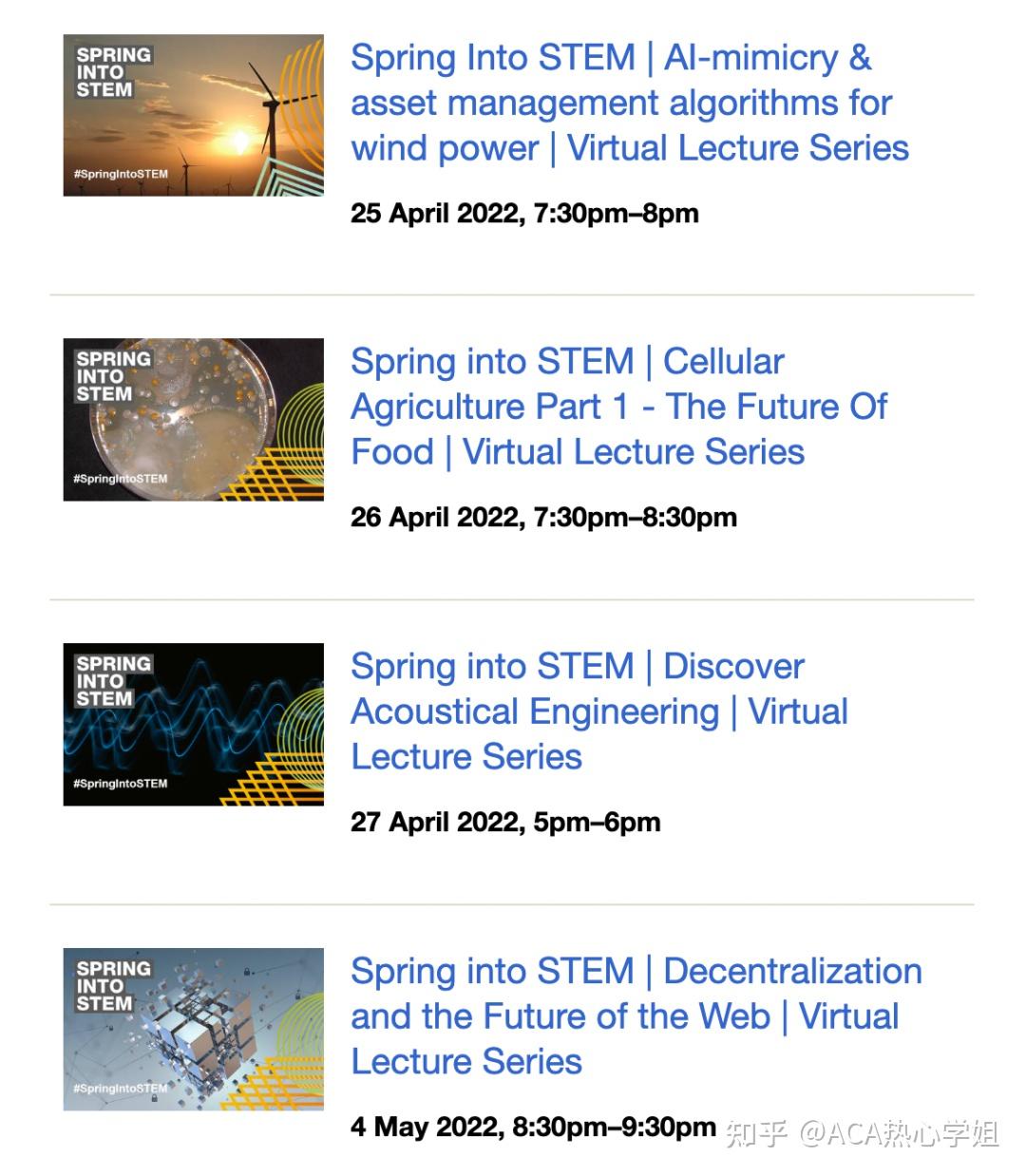 UCL 系列线上讲座｜STEM领域前沿话题 Spring into STEM 2022 - 知乎