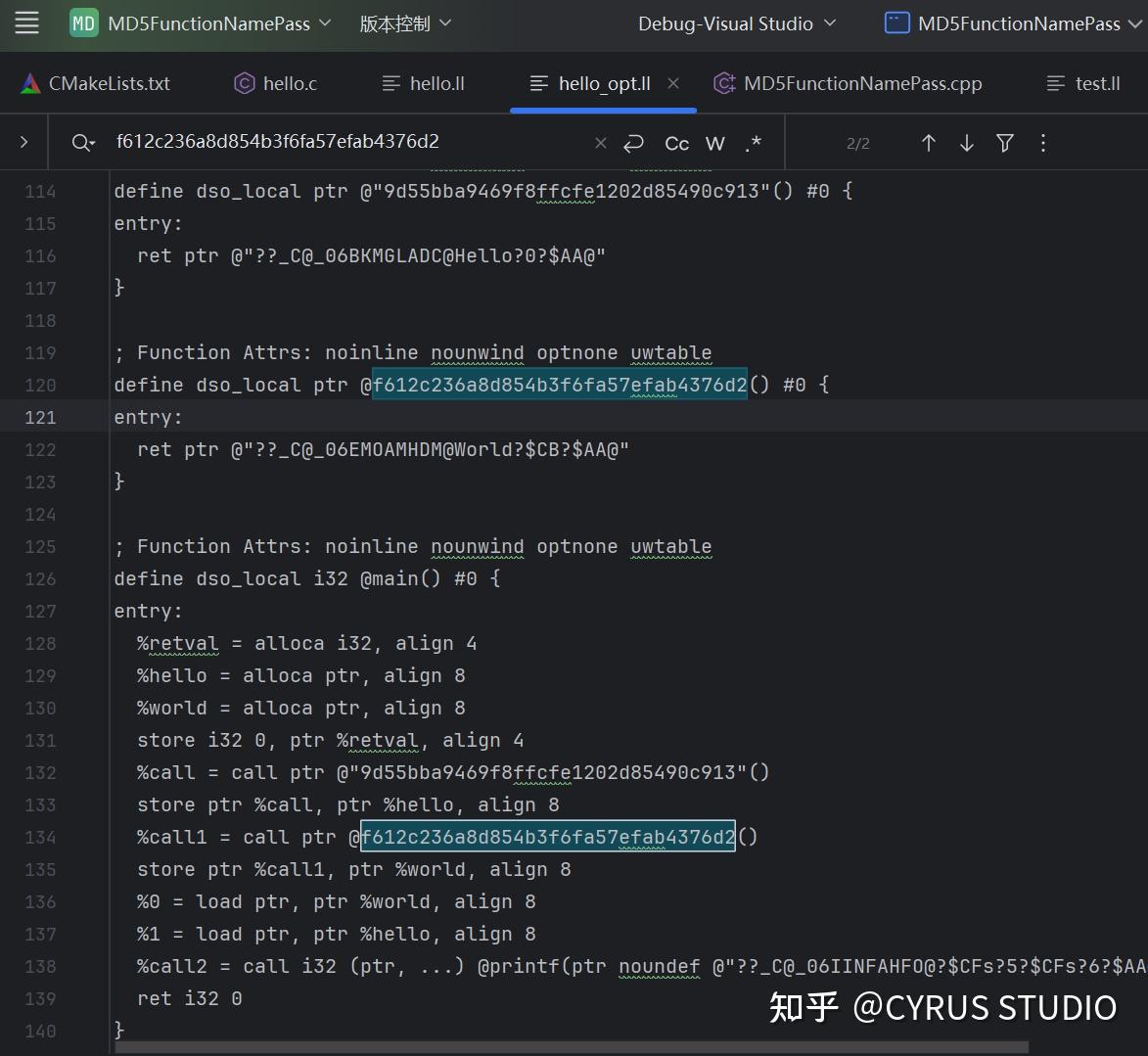 使用 opt 优化 LLVM IR，定制 clang 实现函数名加密 - 知乎