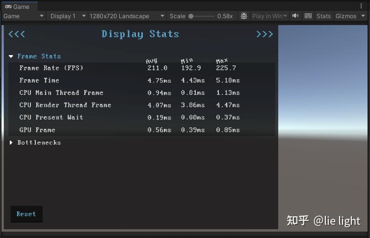 unity2022.1 新特性Display Stats - 知乎