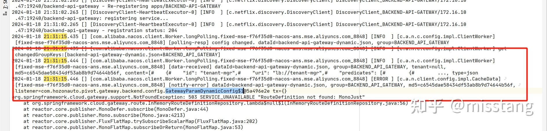 spring cloud gateway动态获取nacos配置异常问题求解。 - 知乎