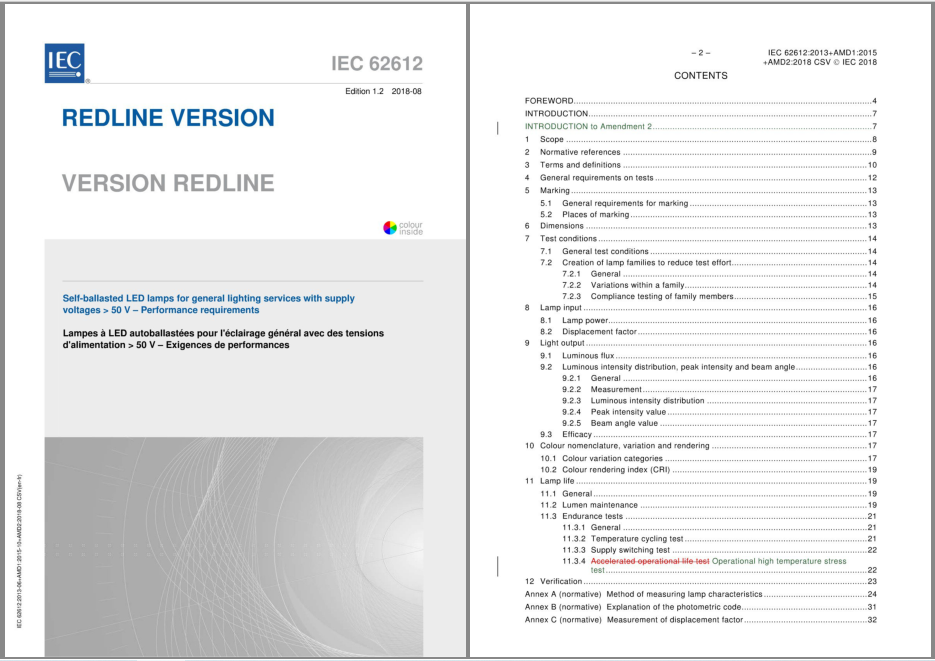 IEC 62612-2018【中文版翻译+PDF原版】电源电压＞50V普通照明用自镇流发光二极管灯 性能要求 - 知乎