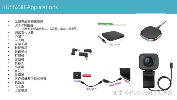 HUSB238运用大全：作用在于从USB PD/QC协议的充电头诱骗出5V 9V 12V 15V 18V 20V电压给各种电子产品供电或电池充电；效仿苹果不再赠送充电头；此操作可减成本、降风险 ...