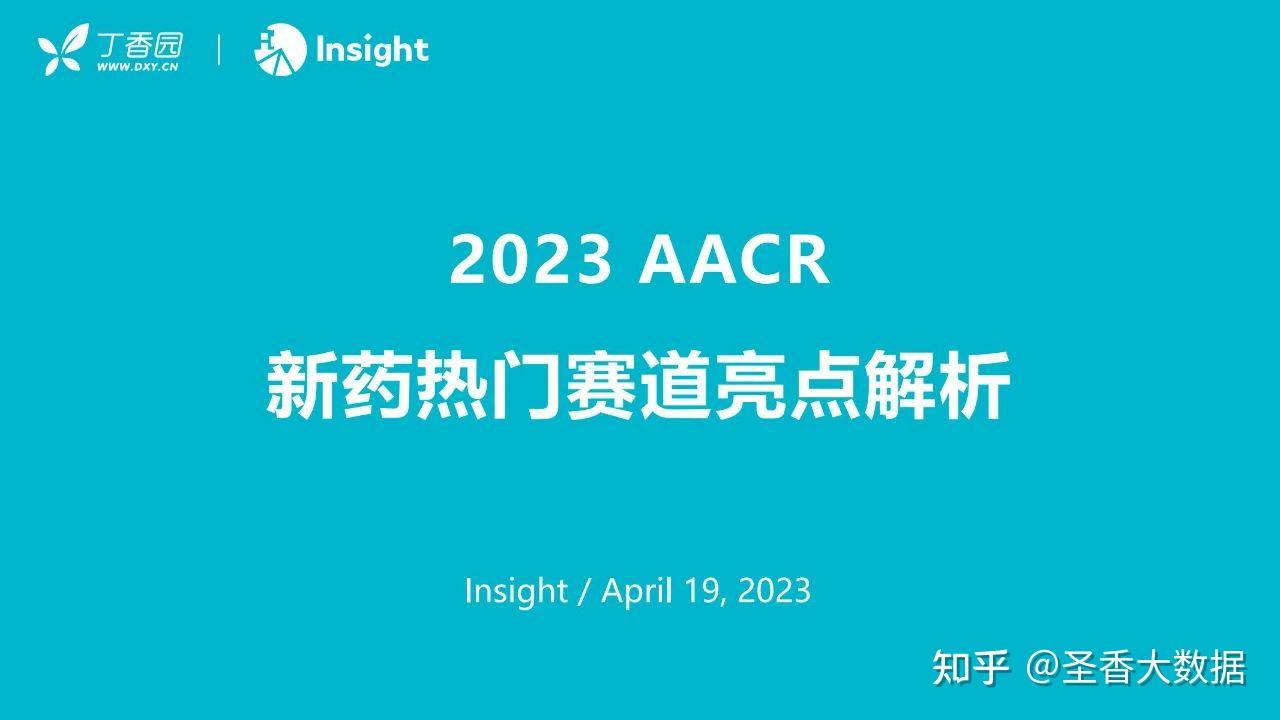 40页|2023AACR新药热门赛道亮点解析（附下载） - 知乎