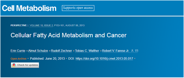 经典重读丨Cell Metab细胞脂肪酸代谢与癌症 - 知乎
