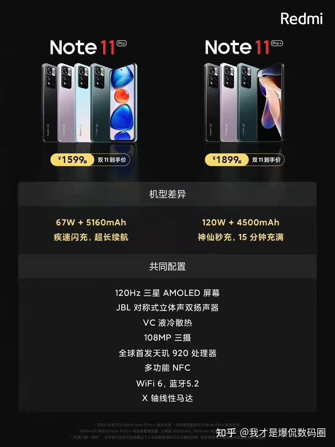 解读Redmi Note 11 Pro和Pro+有什么区别？配置对比买哪个好？ - 知乎