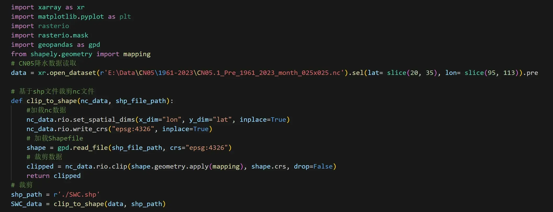 #Python气象 区域shp下载，shp裁剪nc数据（地图白化） - 知乎