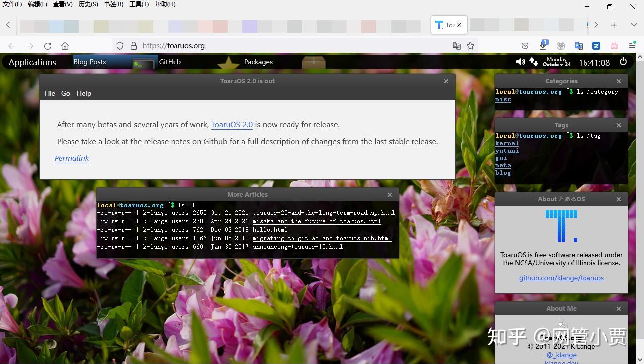 仅凭着一腔热血开发出来的 ToaruOS 系统，到底是个什么水平？ - 知乎