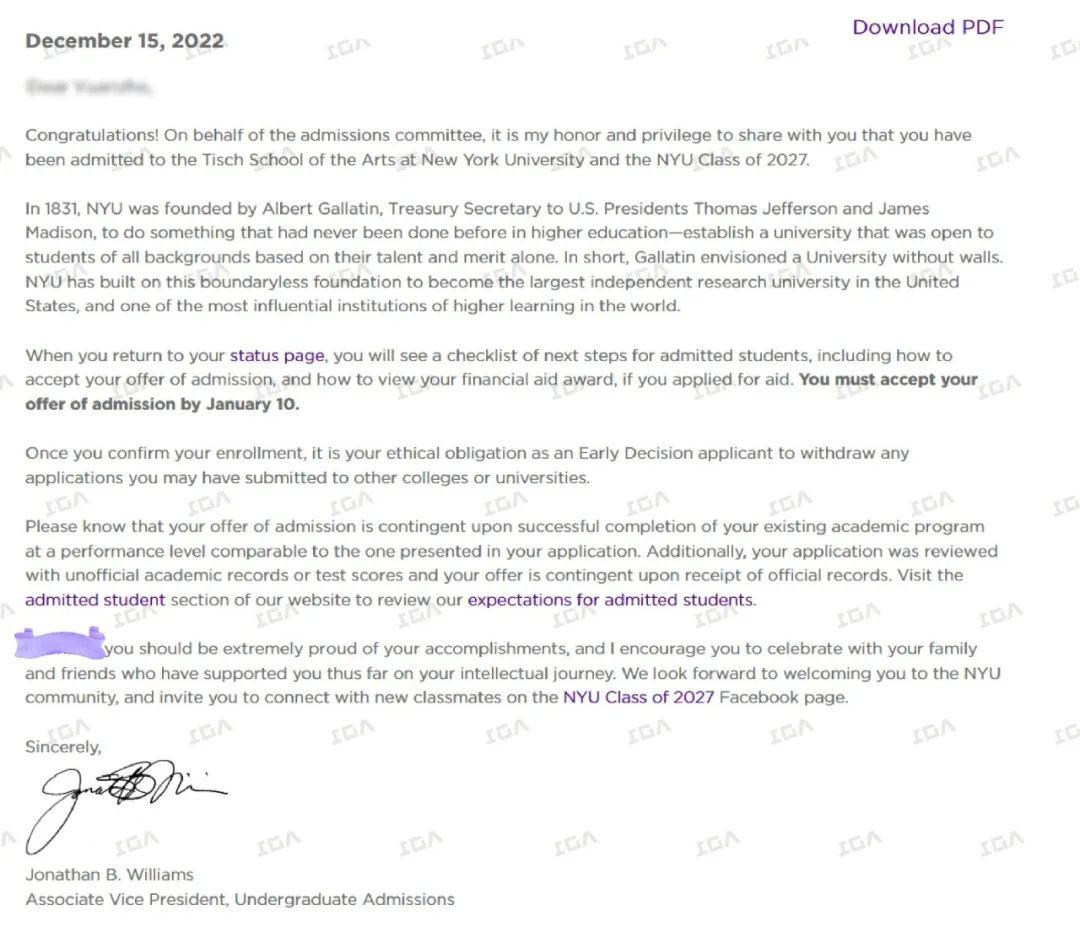 IGA OFFER | NYU ED 放榜收官！2023 IGA首战告捷 - 知乎