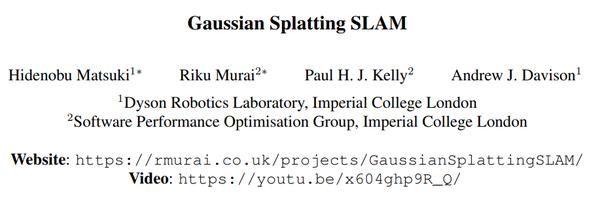 CVPR2024 | Gaussian Splatting SLAM - 知乎