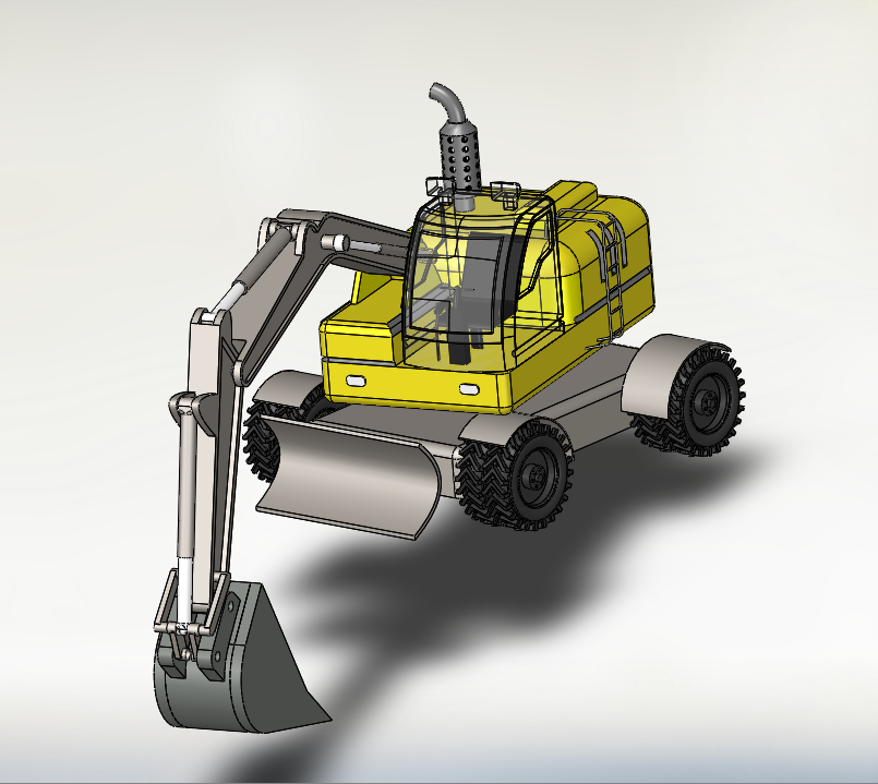 【工程机械】Real size excavator挖掘机模型3D图纸 Solidworks设计 - 知乎