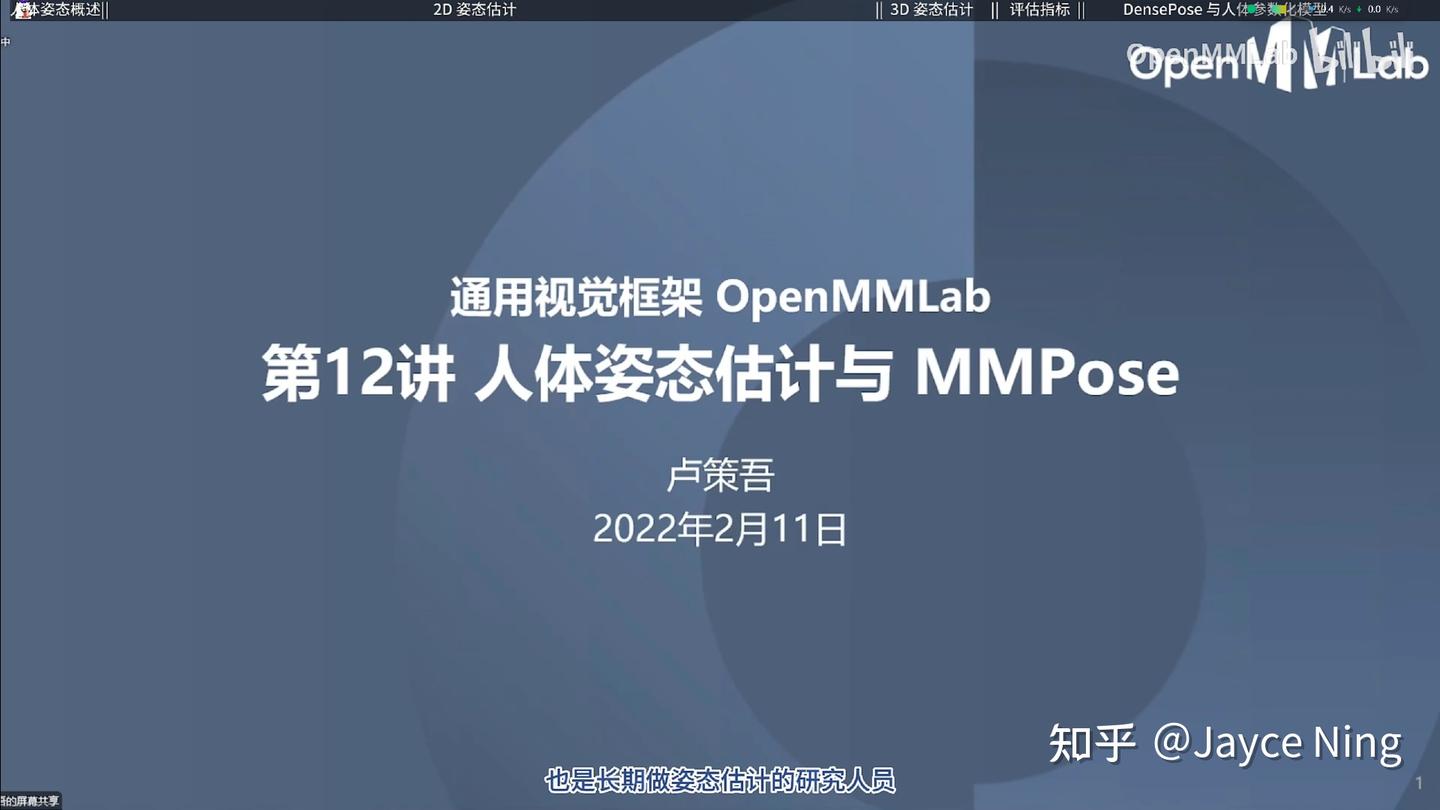 【OpenMMLab实战营二期笔记】2.姿态估计与MMPose - 知乎