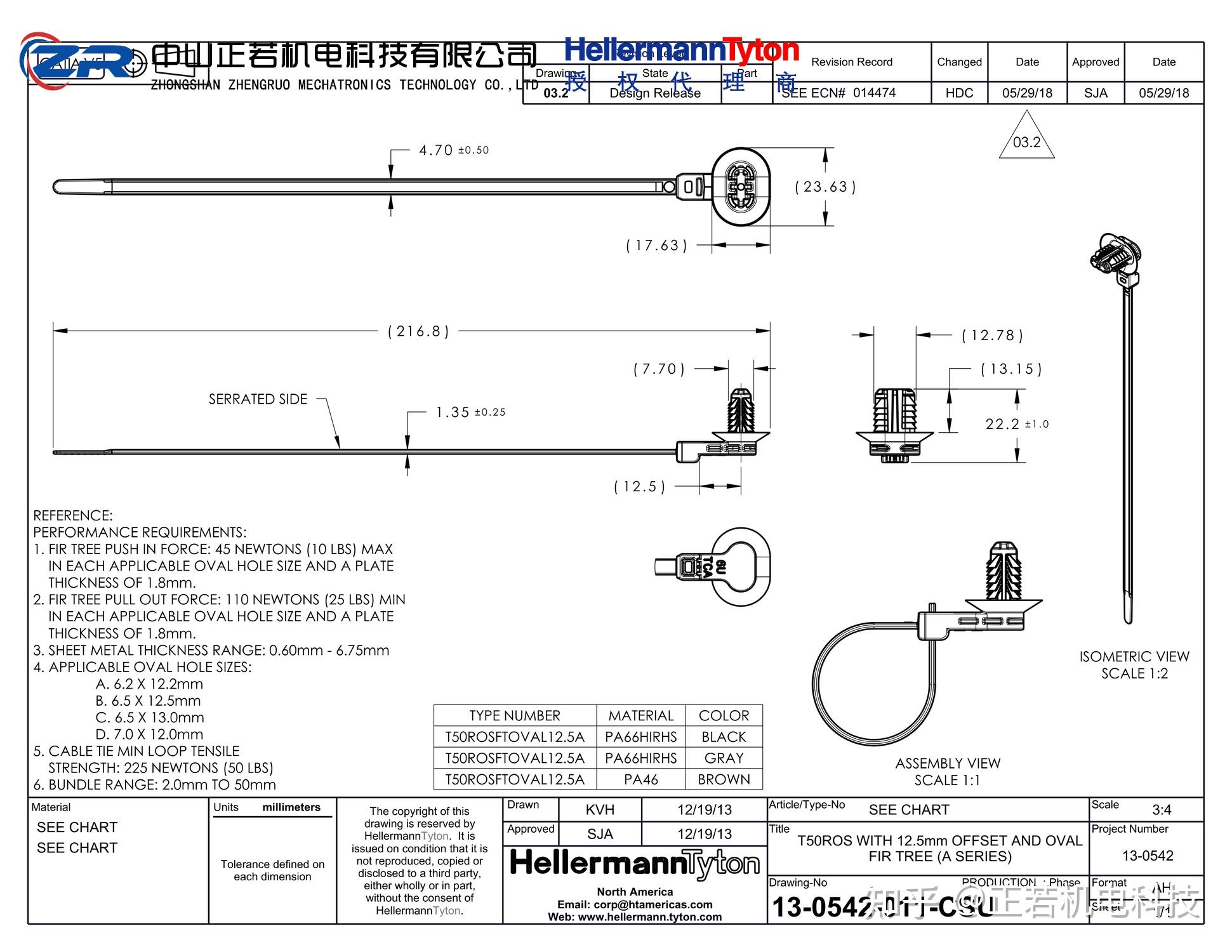 海尔曼太通 授权代理 157-00224 T50ROSFTOVAL12.5A-HIRHS-BK 电缆扎带 (椭圆孔固定) (抗冲击/耐温105℃) (内附图纸) - 知乎