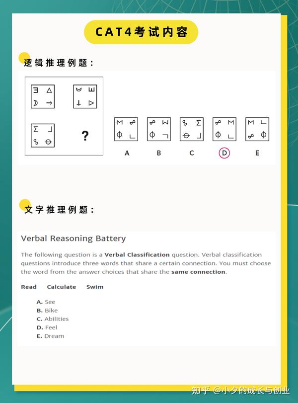 CAT4测试如何准备？ 重磅CAT4 真题分享 - 知乎