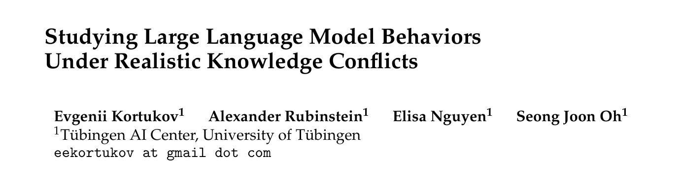 [COLM 2024]大模型是否能够依据检索到的知识正确更新下自己的答案? - 知乎