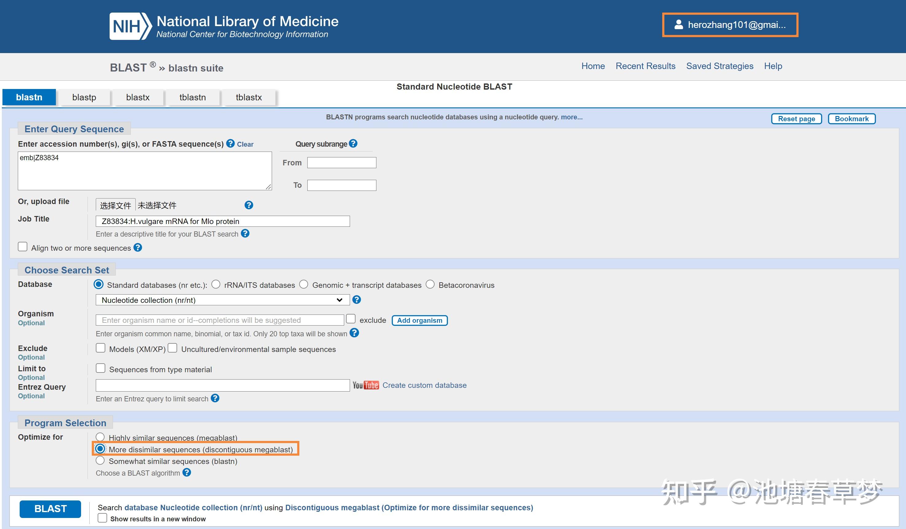 初探BLAST ——生信原理第二次实验报告（华农） - 知乎