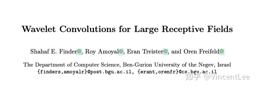 WTConv：小参数大感受野，基于小波变换的新型卷积 | ECCV'24 - 知乎