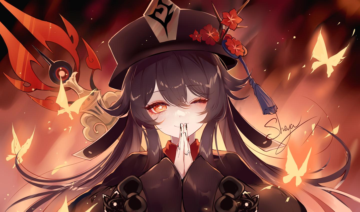 《原神》”胡桃”4K8K超清壁纸立绘p站pixiv原画插画海报画集美术图片素材 - 知乎