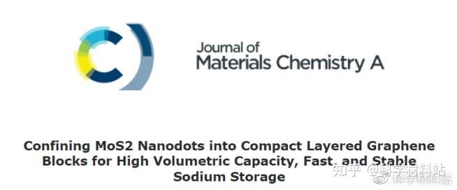 范壮军教授、张苏副教授，JMCA：静电组装-限域生长高密度石墨烯夹层二硫化钼量子点实现高体积储钠性能 - 知乎