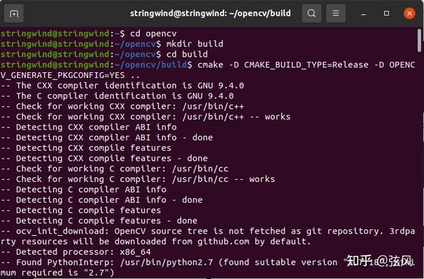 Ubuntu 20.04下搭建C++ & OpenCV 4.6.0 & cmake编译 - 知乎