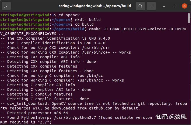 Ubuntu 20.04下搭建C++ & OpenCV 4.6.0 & cmake编译 - 知乎
