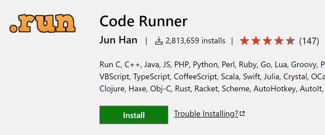 Code Runner for VS Code 突破 1000 万下载量！支持运行超过 40 种语言 - 知乎
