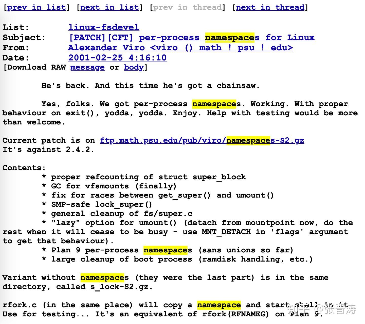 搞懂容器技术的基石： namespace （上） - 知乎