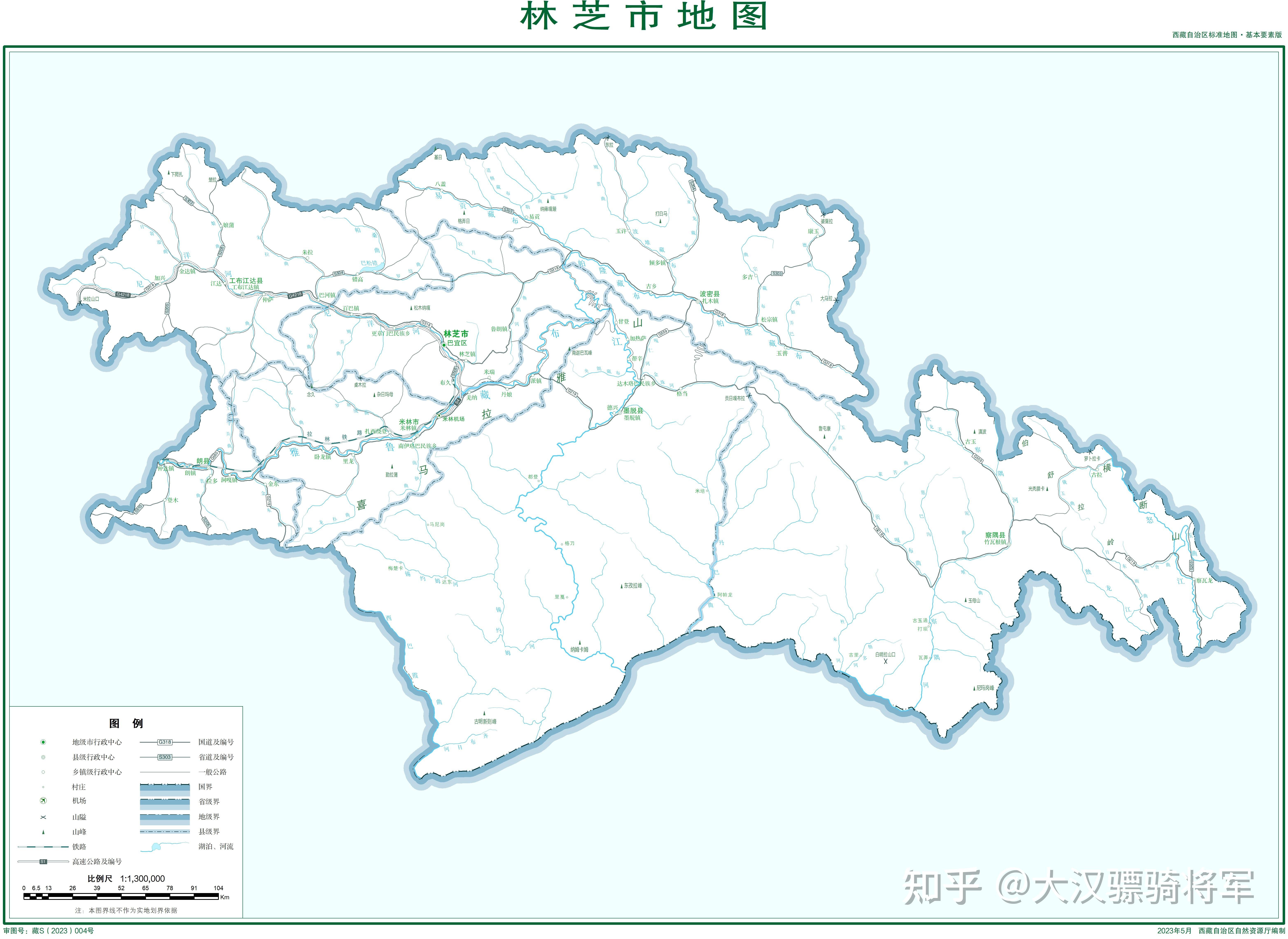 图文解读西藏2023年行政区划（6地级市1地区高清地图） - 知乎