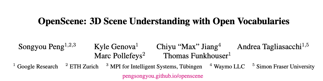 CVPR23｜CLIP涉猎3D场景！Google等提出三维查询框架OpenScene - 知乎
