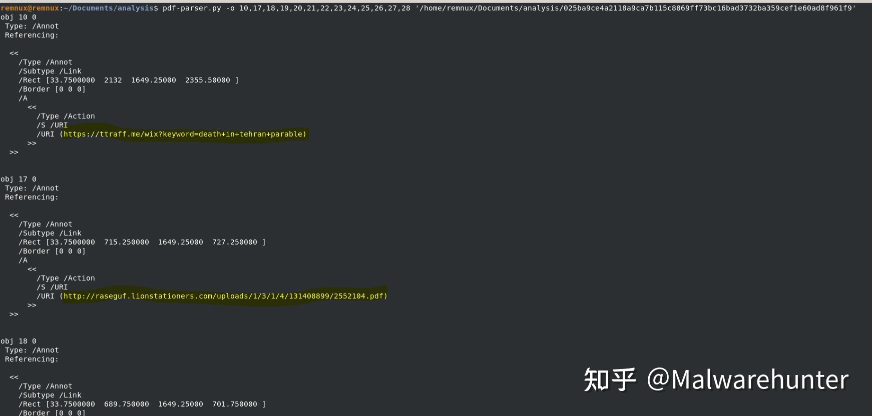PDF文件的静态恶意软件分析与真实生活演示 - 知乎
