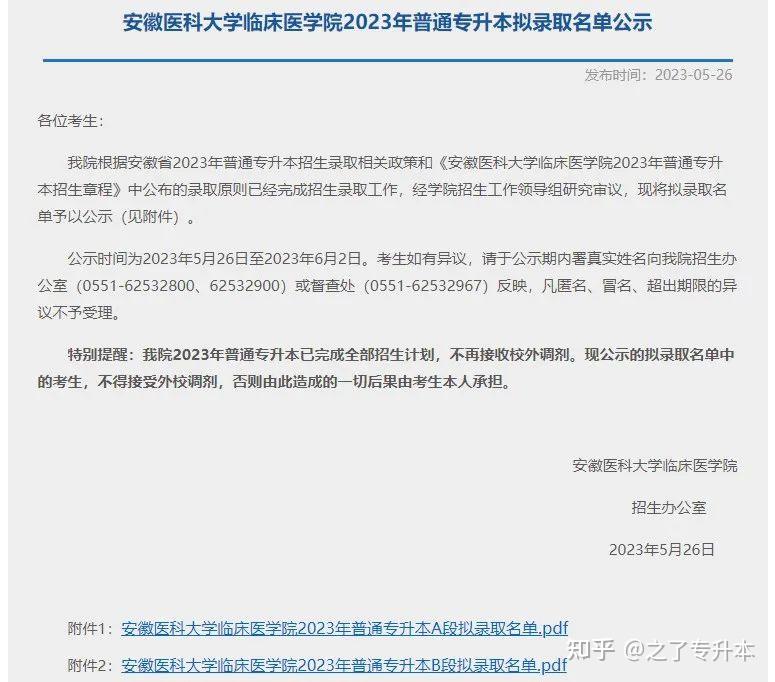 2023年安徽普通高校专升本招生录取分数线汇总 - 知乎