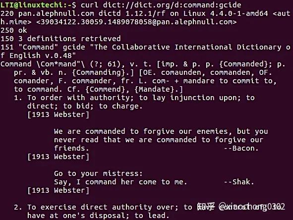 Linux Curl 命令示例 上 知乎
