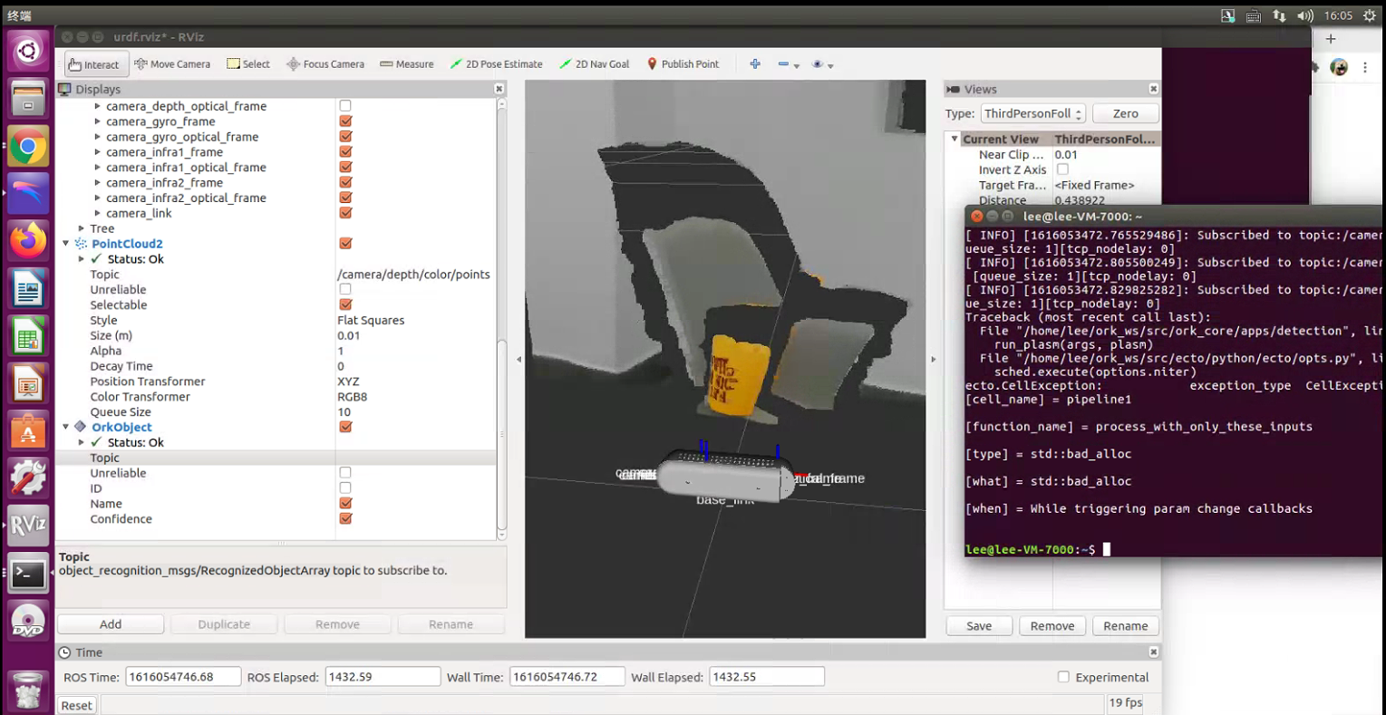 UR5e+3D物体检测与识别（ORK）+Realsense D453i - 知乎