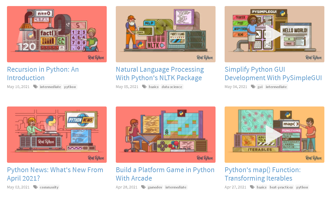 酷站推荐 Real Python Python Tutorials